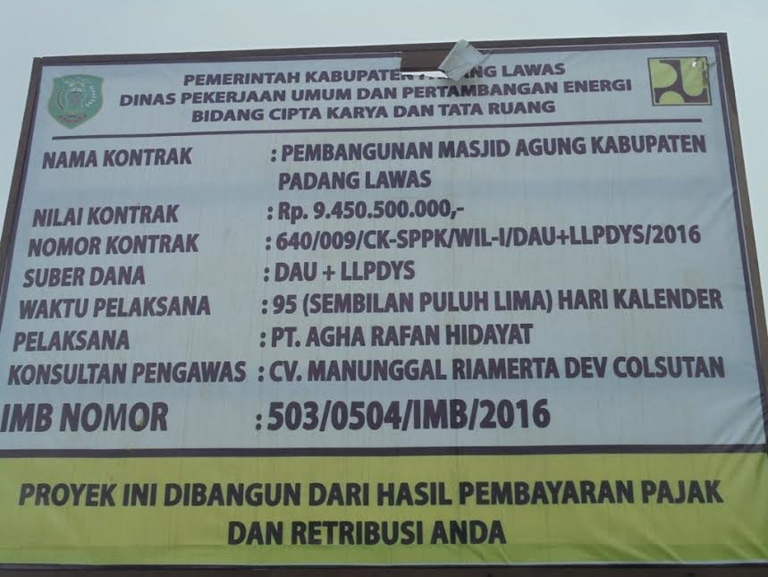 Pembangunan Mesjid Agung Palas “melawan“ Permendagri No 07 tahun 2008 ...